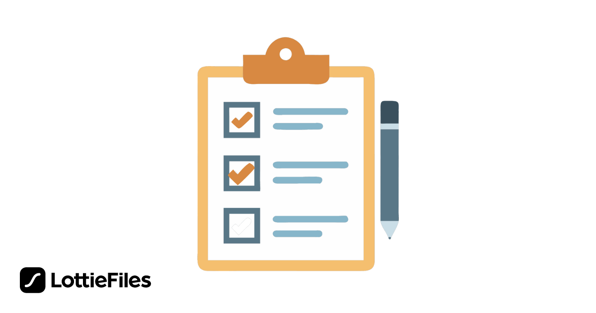 Free Checklist Animation by j0h4nn | LottieFiles