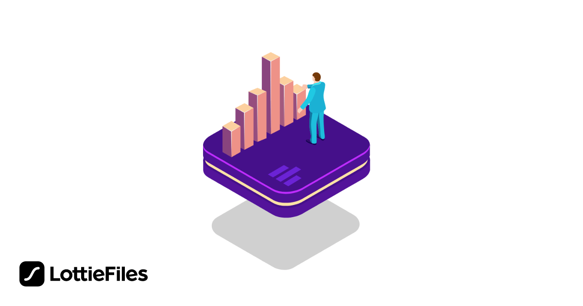 Free Man with Graphs Animation by Mikhail Voloshin | LottieFiles