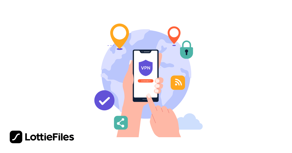 Free Connect VPN Animation by Mahendra | LottieFiles