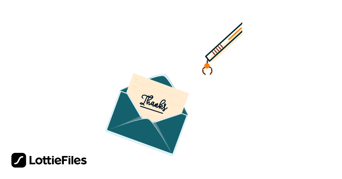 Free Robot putting a card into envelope Lottie JSON animation Animation ...