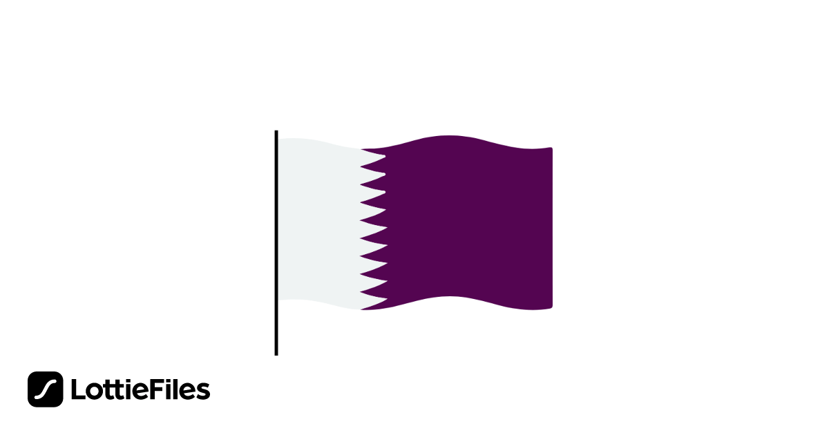Free Qatar flag Lottie JSON animation Animation by Tinymotion | LottieFiles
