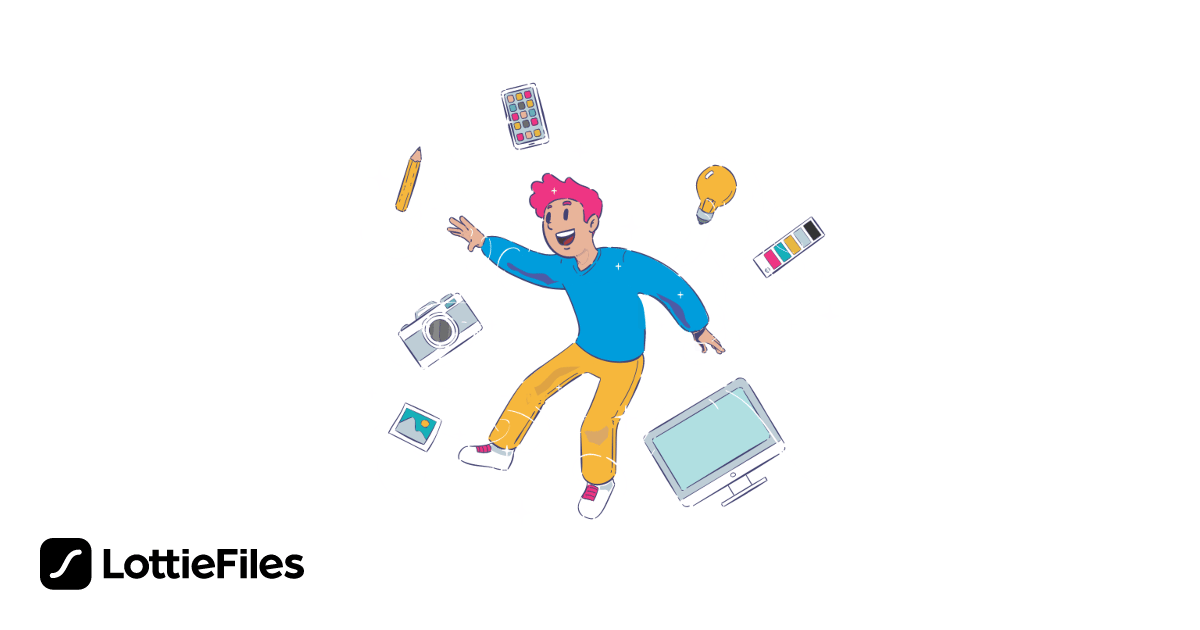 Free men float up elements Animation by rod zowie | LottieFiles