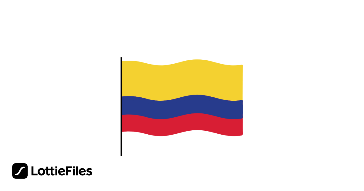Free Colombia flag Lottie JSON animation Animation by TinyAnimation ...