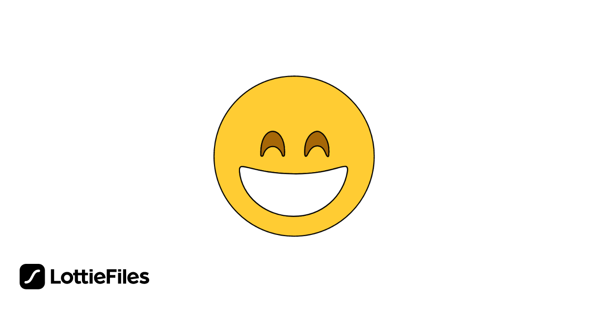 Free Grinning Face with Smiling Eyes Animation by Fikri | LottieFiles