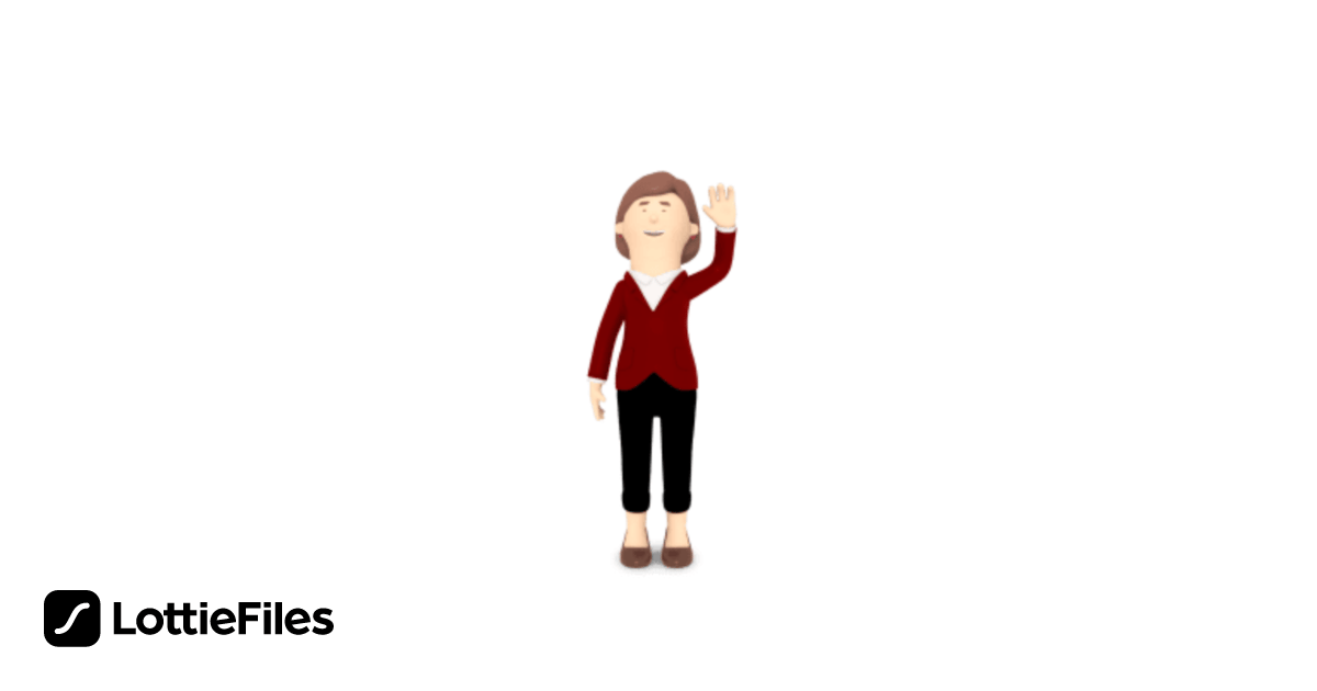 Free The Girl is Saying Hello! Animation by Bashir Ahmad | LottieFiles