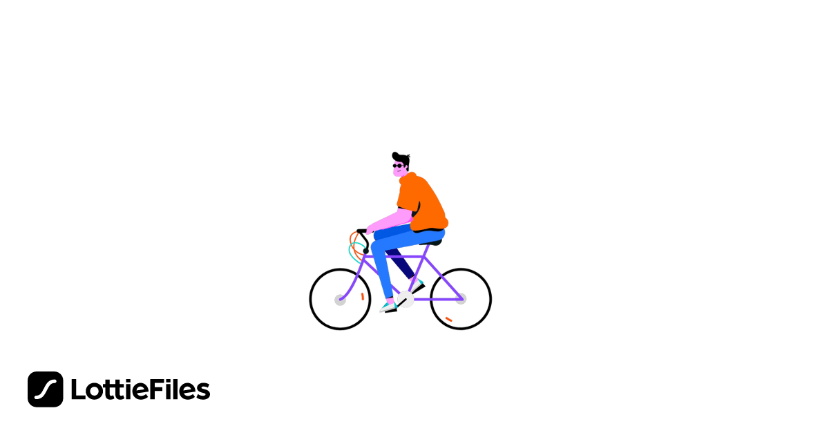 Free Man Riding Bicycle Animation by LottieFiles | LottieFiles