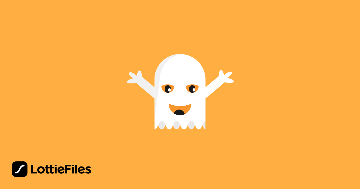 Free Halloween cute smiley ghost Animation by Akash Gupta | LottieFiles