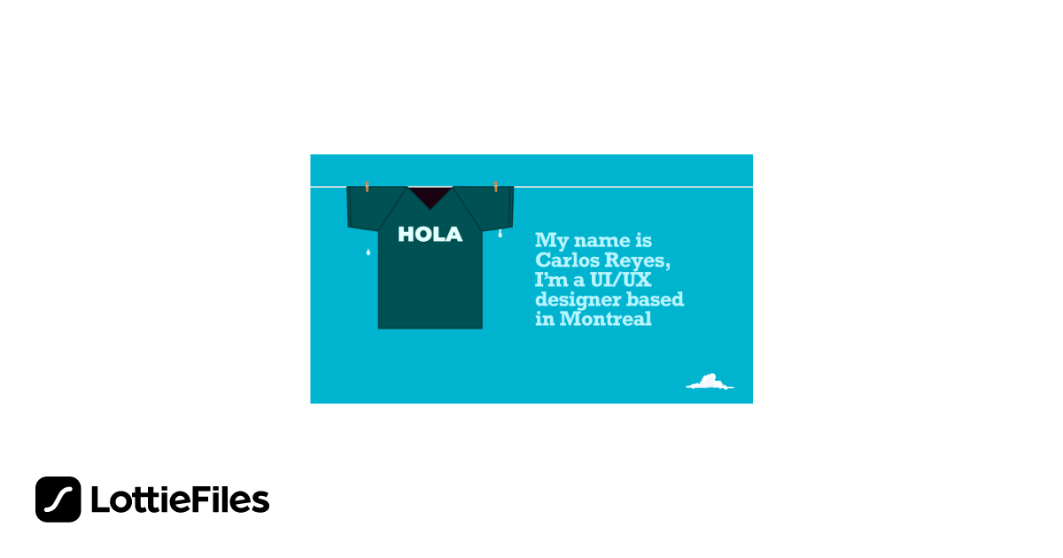 Free Hola Animation by Carlos Reyes | LottieFiles