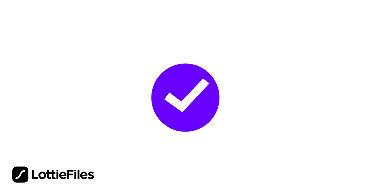 Free tick purple Animation by one jee one | LottieFiles