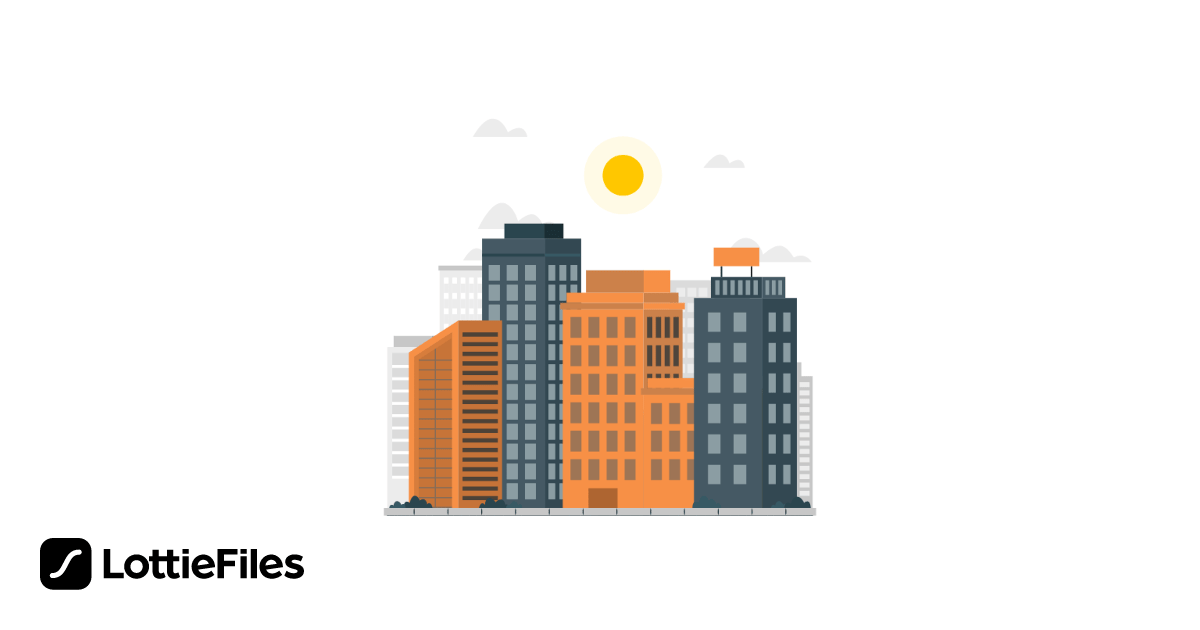 Free City Buildings Animation by Hexa Publicidade Inteligente | LottieFiles