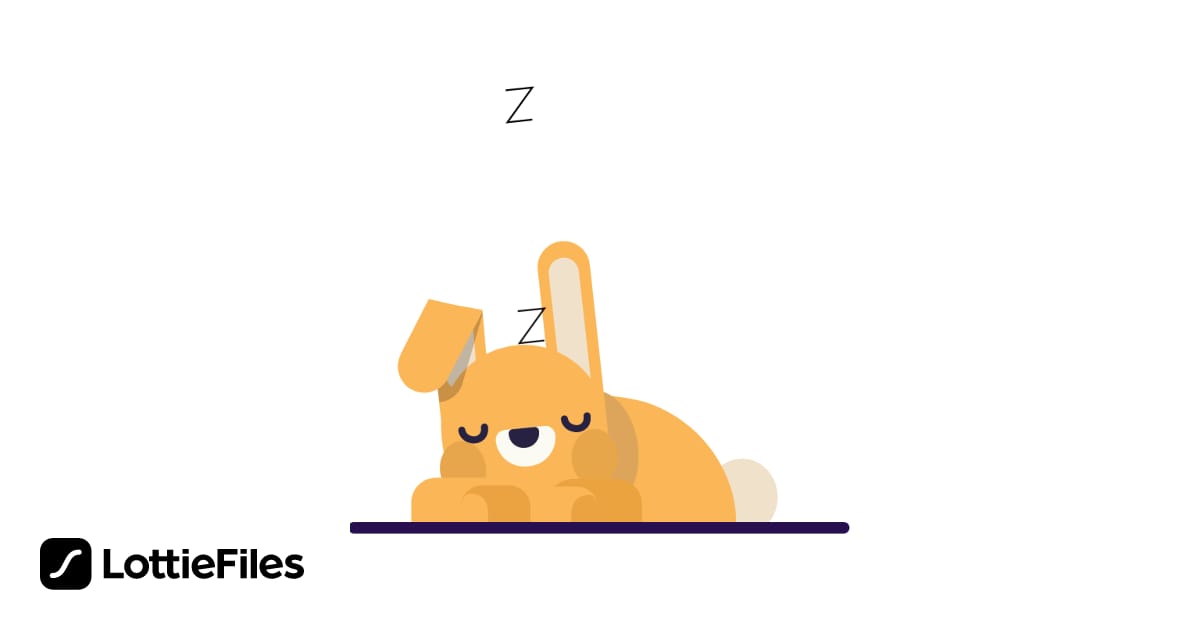 Free Sleeping Rabbit Animation by Ahmed Butt | LottieFiles