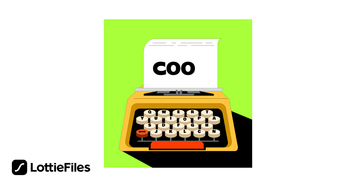 Free Cool typewriter Animation by Kelly Loh | LottieFiles