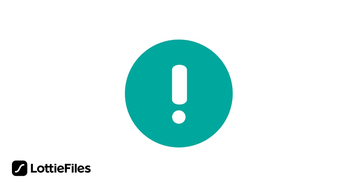 Free Warning in teal Animation by Jean-René Caron | LottieFiles