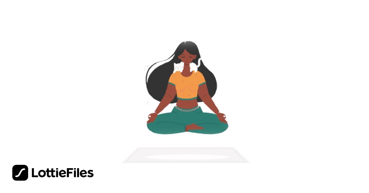 Free Feamale Meditation Ilustration Animation by Praveen Panishetti ...