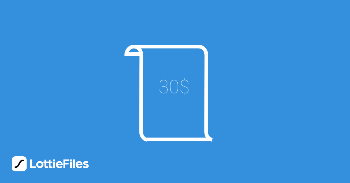 Free Bill Animation by Ilya Pavlov | LottieFiles