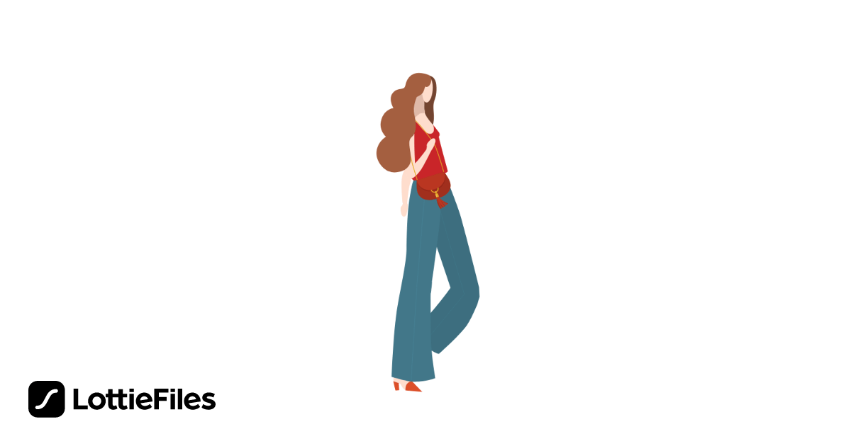 Free Young Girl Style Walk Loop Animation by Hassan Tariq | LottieFiles