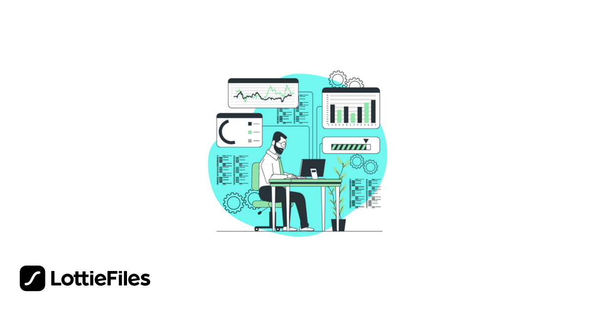 Free Workflow in the office, data anmalize , graphs Animation by Oleg ...