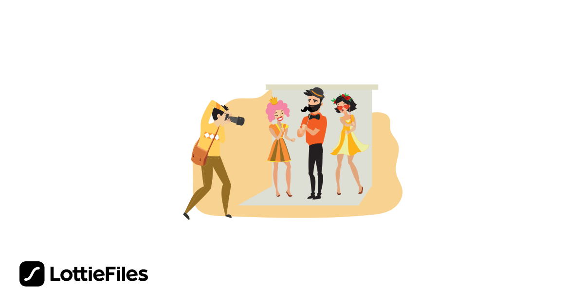 Free friends taking photo Animation by CarynTan | LottieFiles