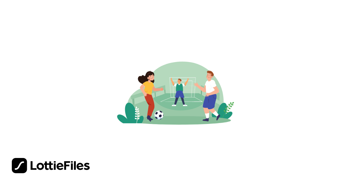 Free Boy and girl playing soccer Animation by Abdul Latif | LottieFiles