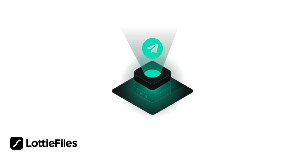 Free Telegram 3D icon rotation Lottie JSON animation Animation by ...