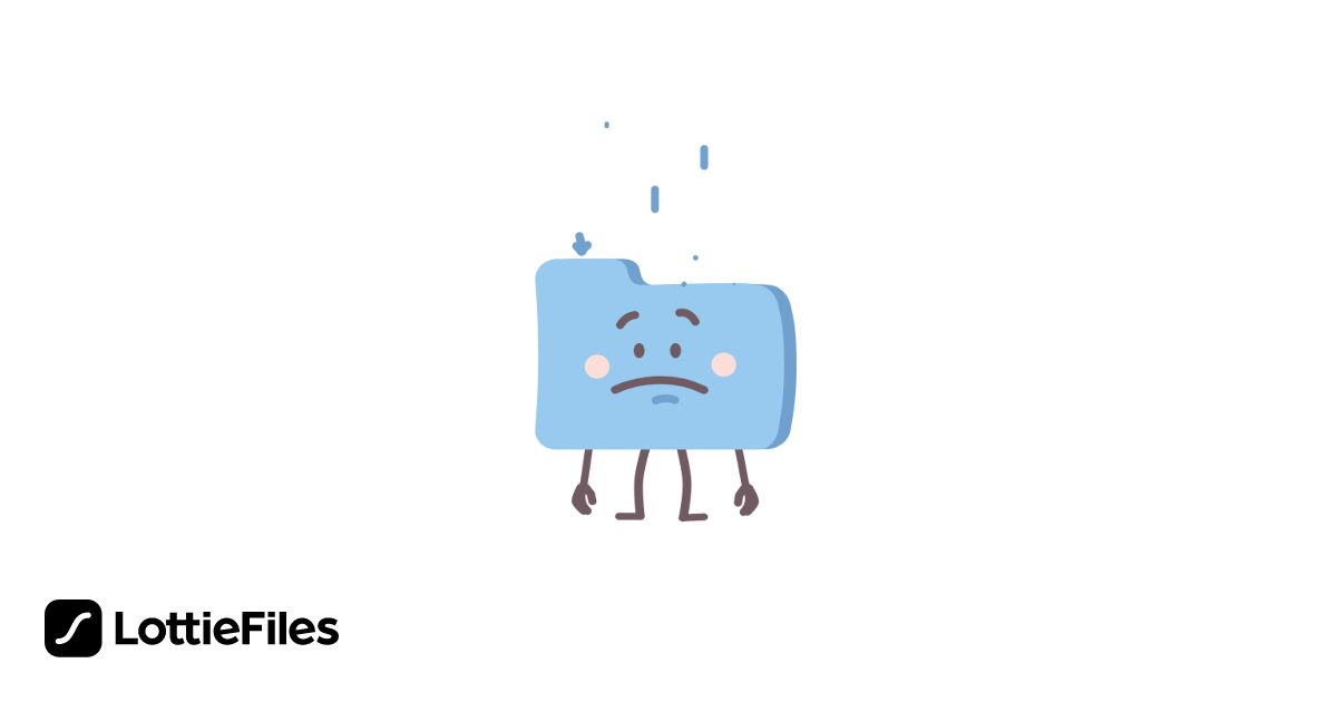 Free Sad Rainy Folder Animation by Zainab Khalil | LottieFiles