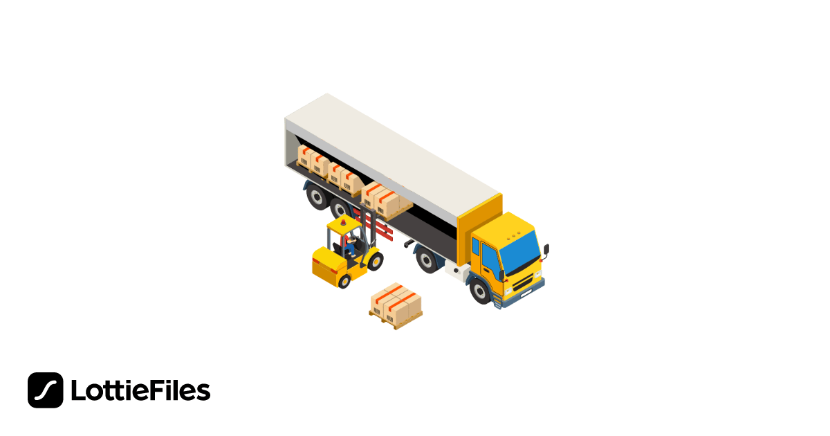 Free Forklift loading truck Animation by Rafa Marques | LottieFiles