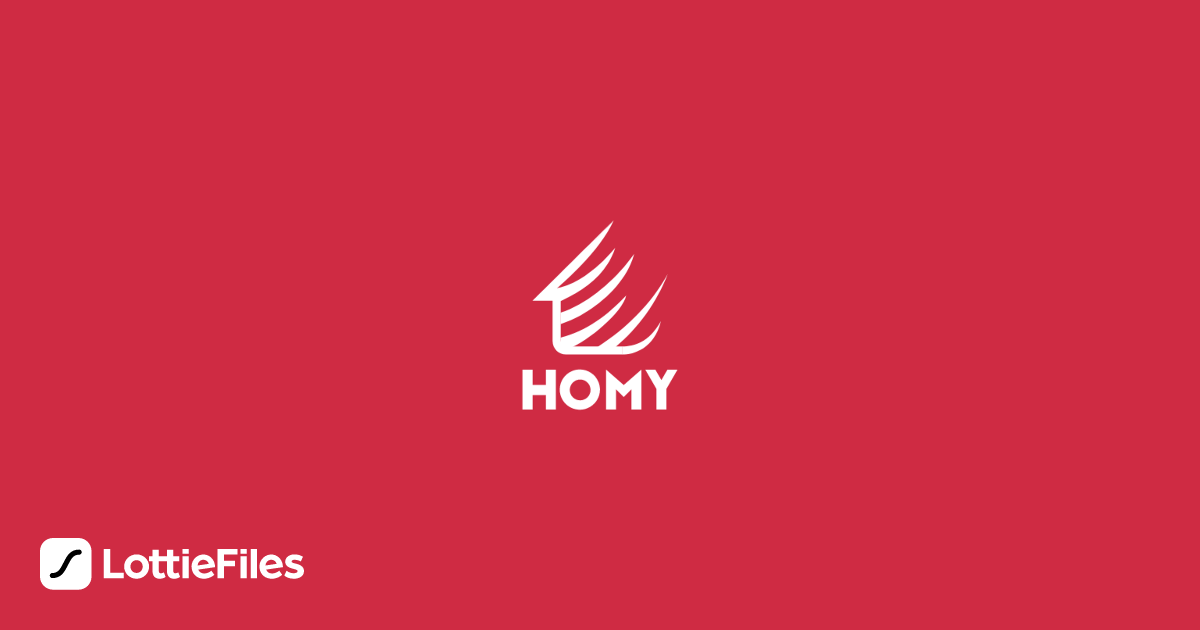Free Homy Logo Animation Red Animation by Florian Zunino | LottieFiles