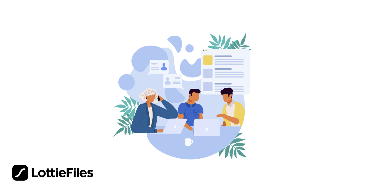 Free Company employees sharing thoughts and ideas Animation by Abdul ...