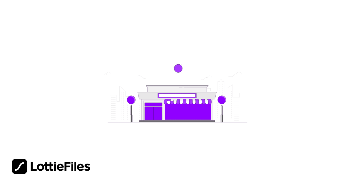 Free Purple Storefront Animation by Myles Miller | LottieFiles