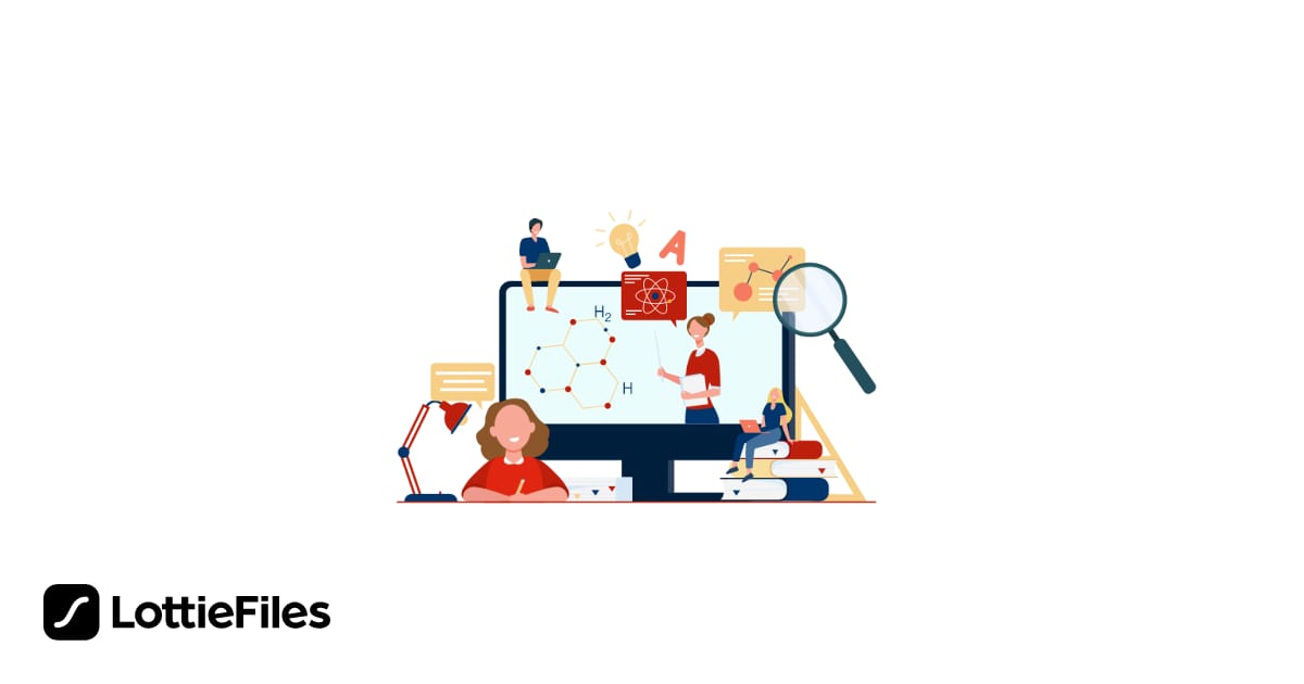 Free Kids learning at school Animation by Nicole Riegler | LottieFiles