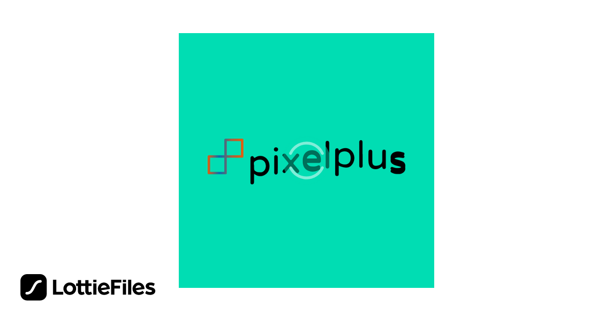 Free Pixelplus logo Lottie JSON animation Animation by TinyAnimation | LottieFiles