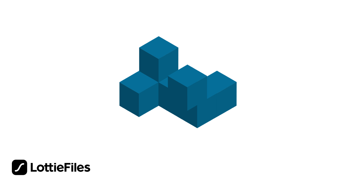 Free Isometric falling blocks Animation by Artur Romanov | LottieFiles