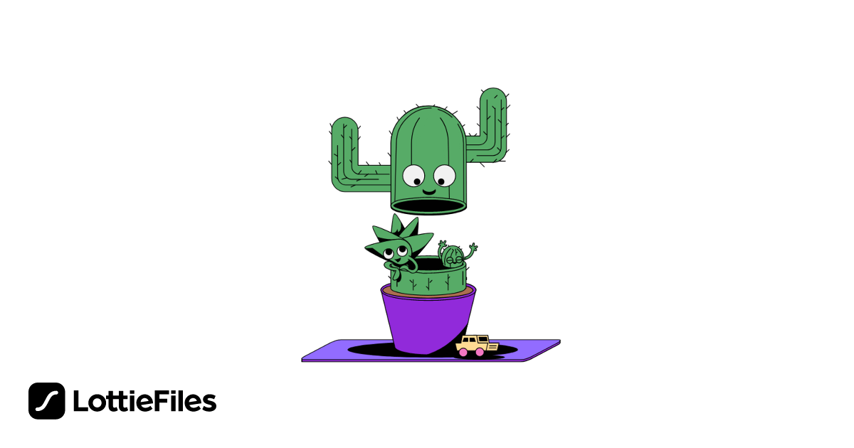 Free Cactus family Animation by Jaaziel Vélez | LottieFiles