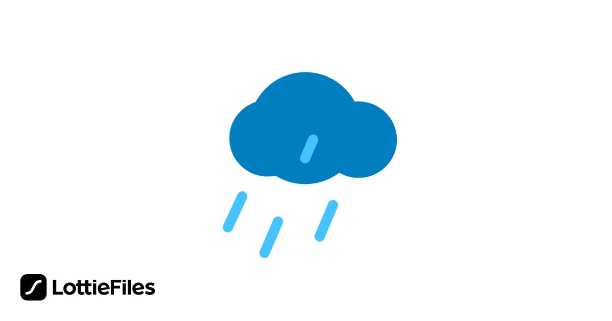 Free weather icon drizzle Animation by Lemotion | LottieFiles