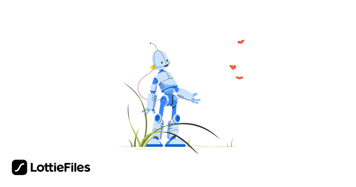 Free Butterfly on mechanical robot finger hand Animation by Abdul Latif ...