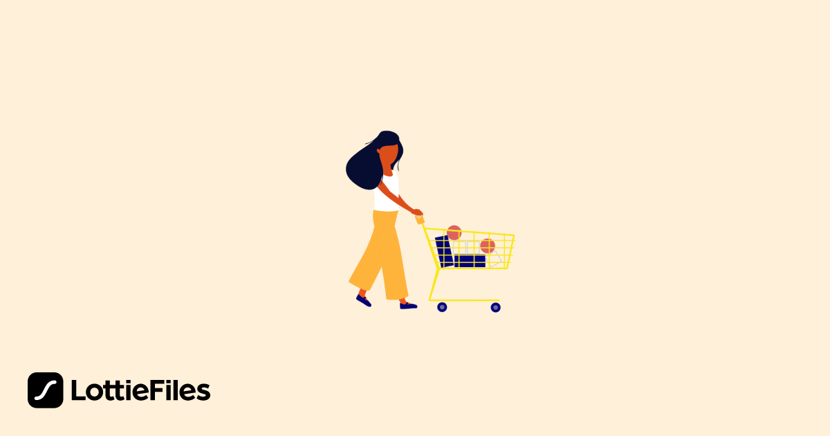 Free Shopping lady Animation by DCE | LottieFiles