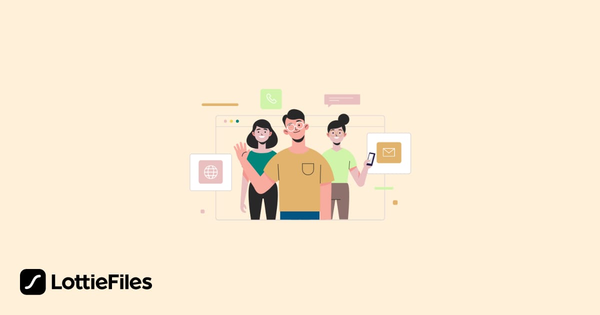 Free social network Animation by DCE | LottieFiles