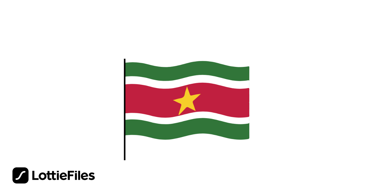 Suriname flag Lottie JSON animation by LottieJSON - LottieFiles