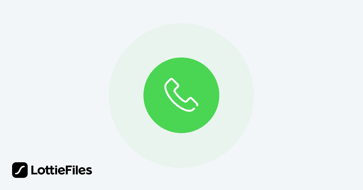 Free green call button Animation by Matt | LottieFiles