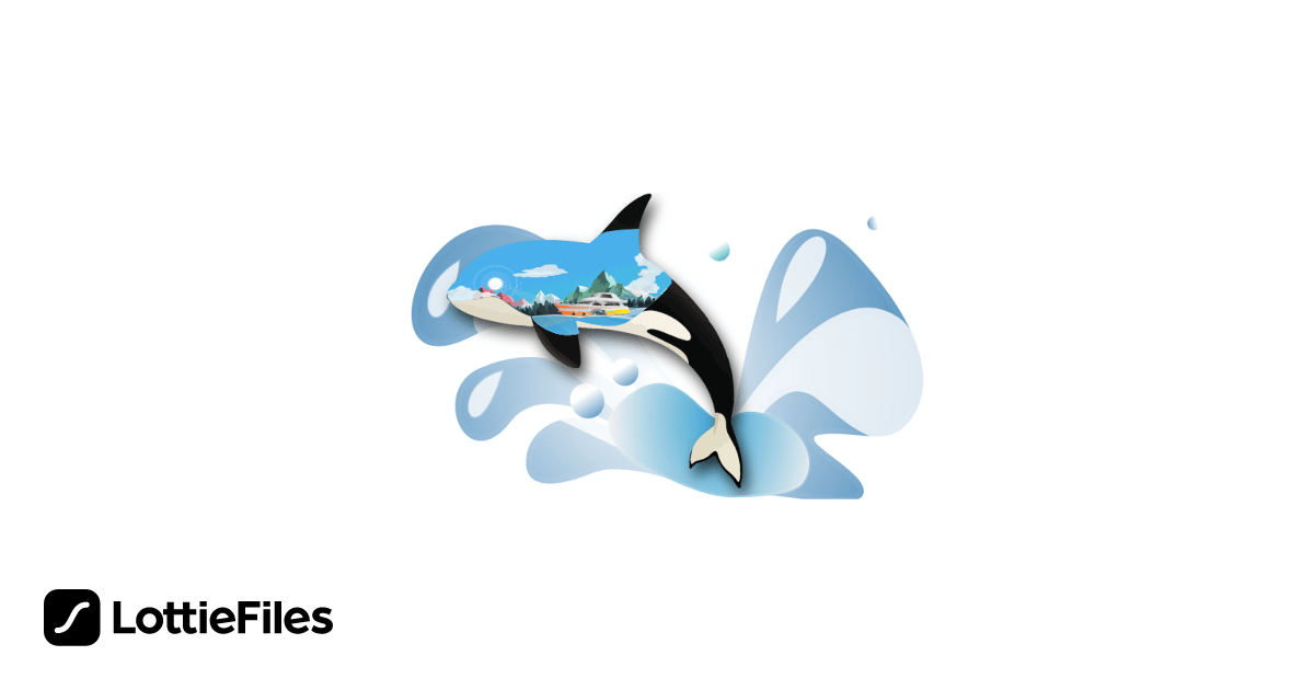Free Orca Sunrise Animation by Elan Chez | LottieFiles
