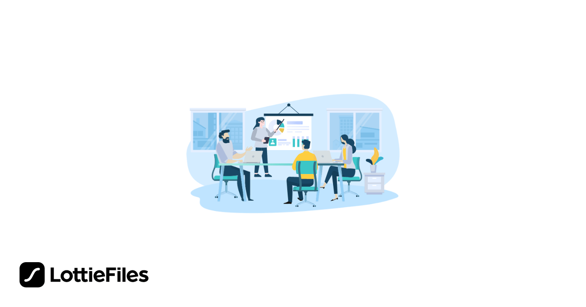 Free Team meeting illustration Animation by Mohin Uddin | LottieFiles