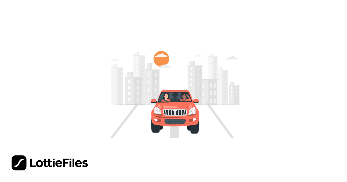 Free Red Car Drive Animation by Tanjil Mahmud | LottieFiles