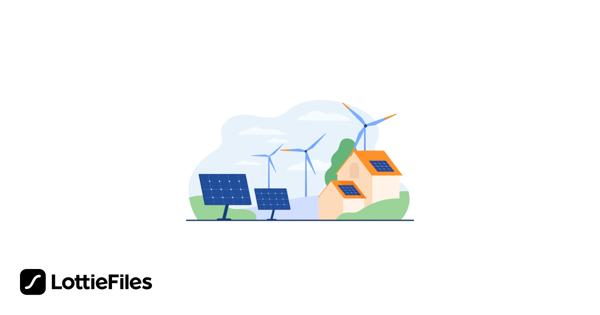 Free Windmills House With Solar Panel Animation by Tanjil Mahmud ...