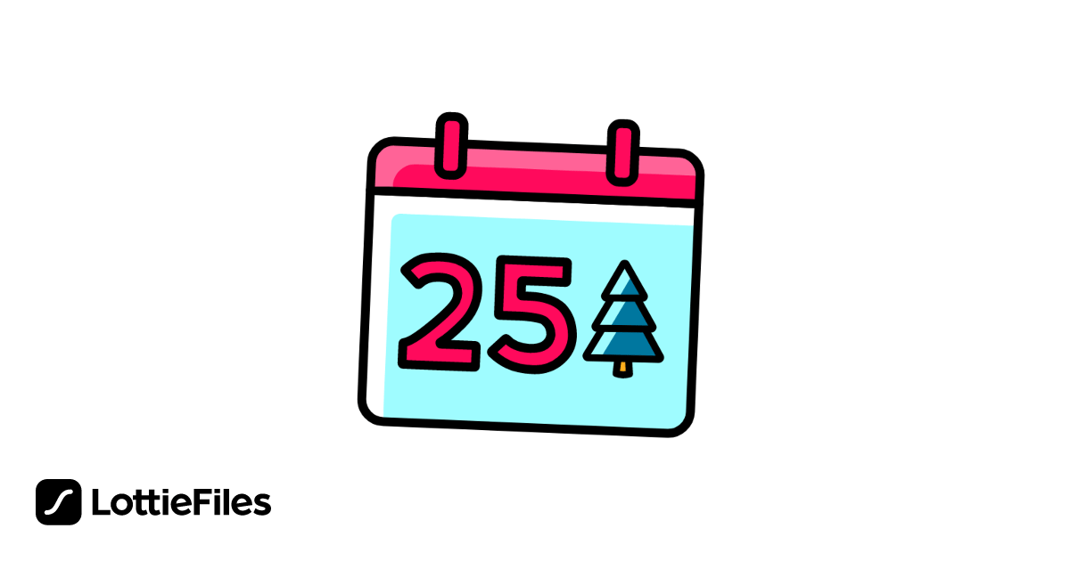Free Calendar December 25 Animation by Victoria Shelest | LottieFiles