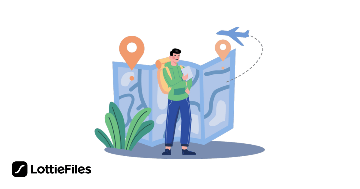 Free Man Planning A Sightseeing Route Animation by Bilal Naseer ...