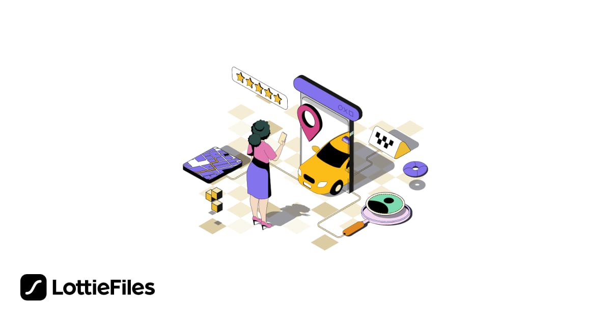 Free taxi app Animation by Beta tech solutions | LottieFiles