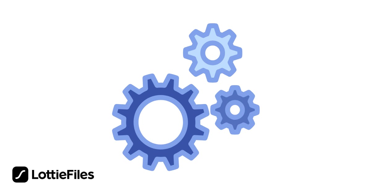Free rotating gears Animation by Gustavo Garay | LottieFiles
