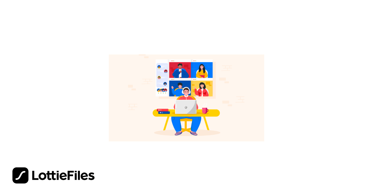 Free Video chat, video conference Animation by Eleven Gates | LottieFiles