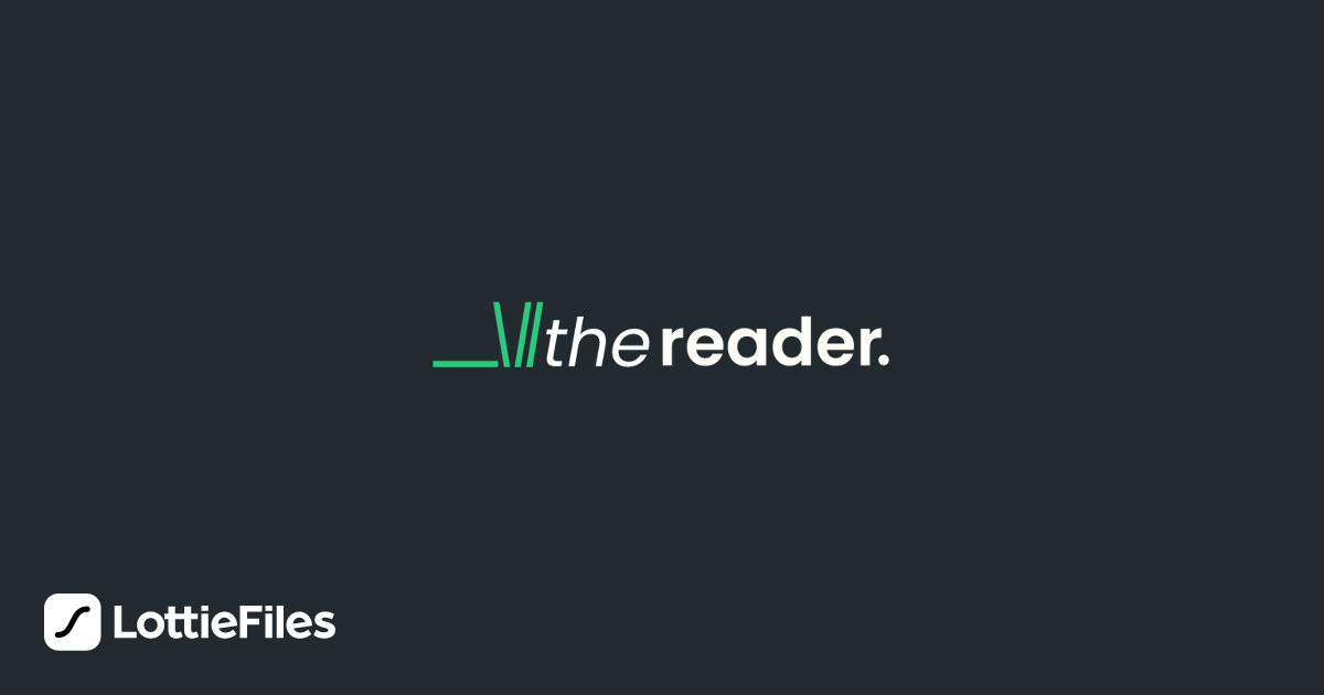 The reader logo by ramy ali - LottieFiles