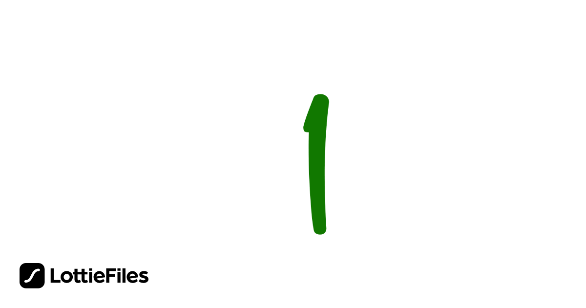 Free number 1 Animation by JohnRallison | LottieFiles